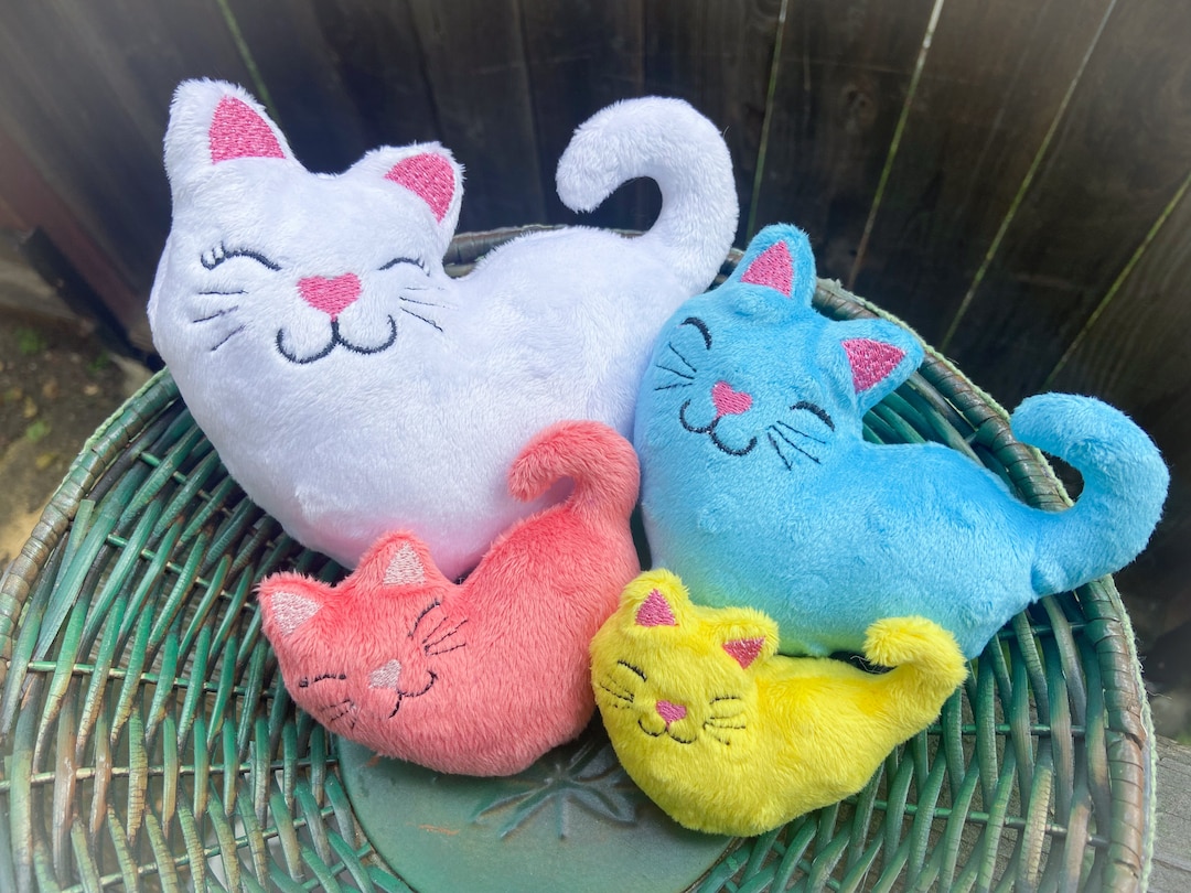 DIGITAL File Love Cats, ITH Embroidery Design, Ith Kitty, Pocket Pet ...