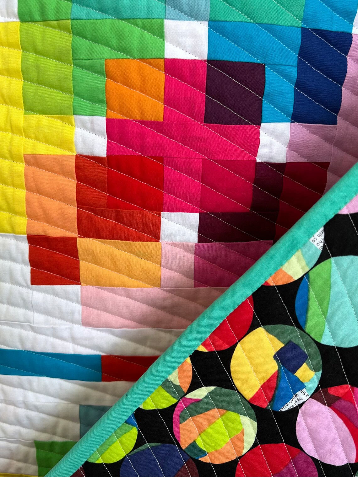 Modern Color Cubes, Handmade Quilt Throw - Etsy