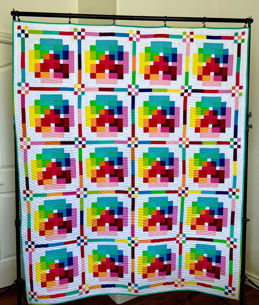 Modern Color Cubes, Handmade Quilt Throw - Etsy