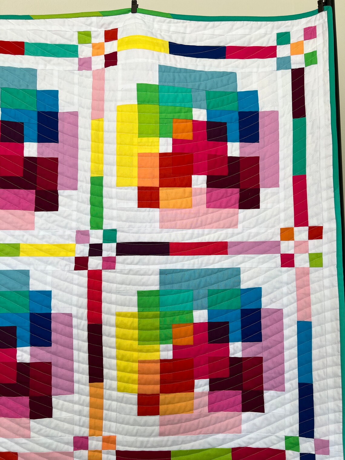 Modern Color Cubes, Handmade Quilt Throw - Etsy