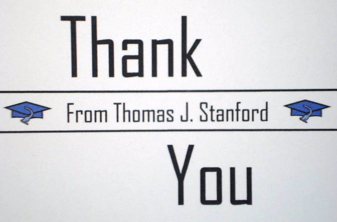 50 Personalized Graduation Note Cards, Stationery for Thank You Notes ...