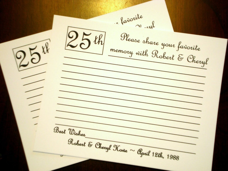28 Personalized Wish Advice Favorite Memory Cards for - Etsy