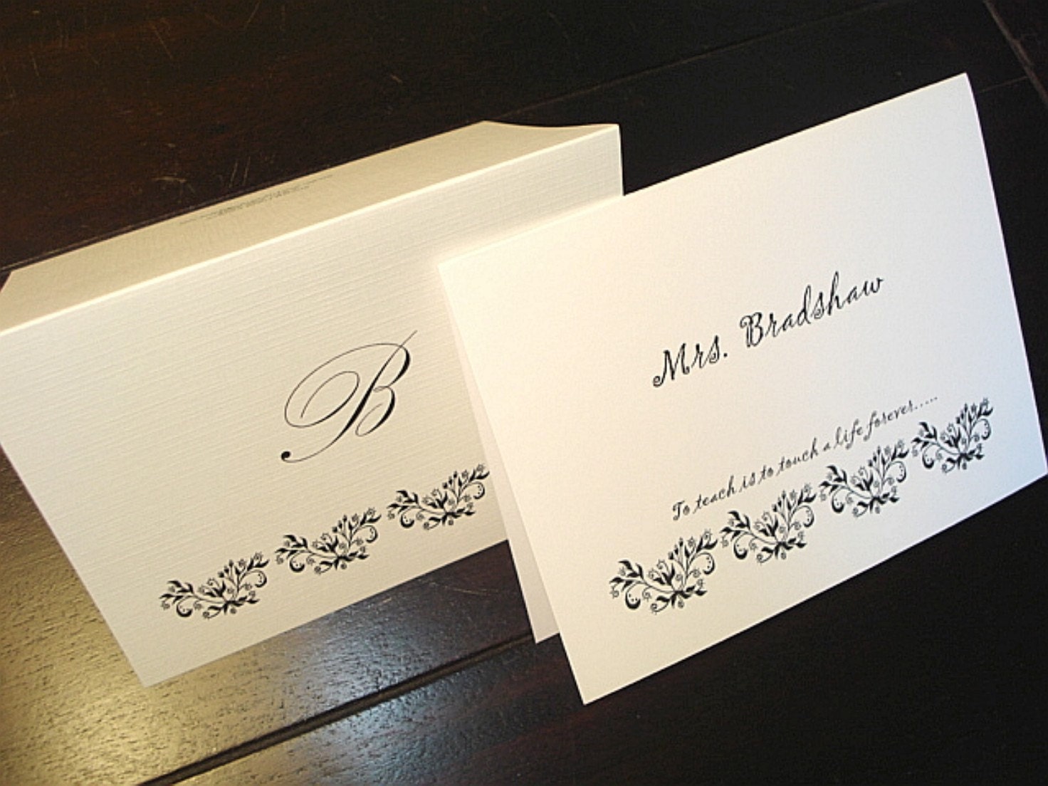 80 Personalized Note Cards, Custom Thank You Notes, Blank Inside. Use ...