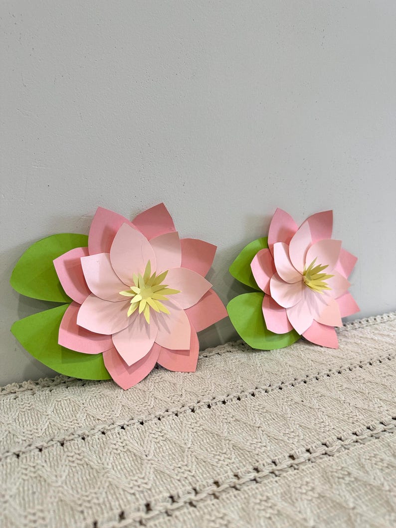 Lotus Flower Template SVG & PDF | Gift Topper Flower - Etsy