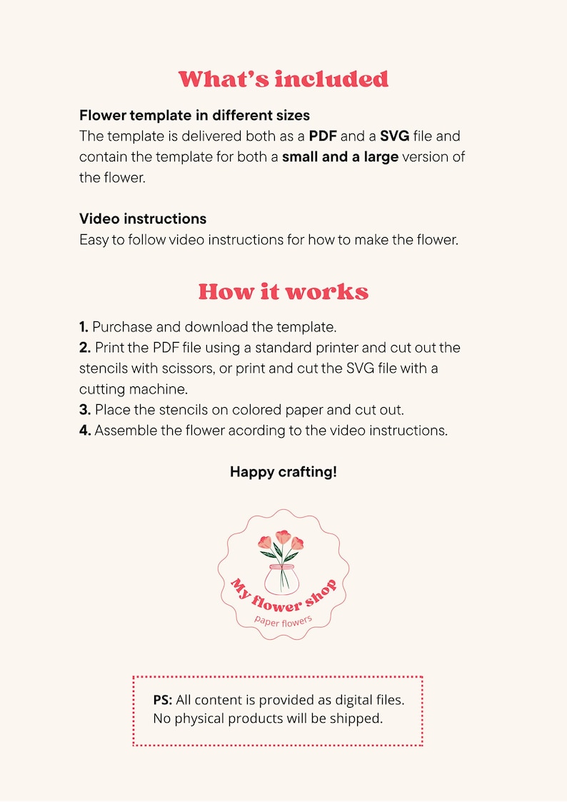 Lotus Flower Template SVG & PDF | Gift Topper Flower - Etsy