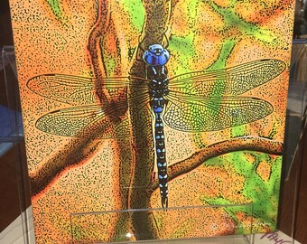 Dragonfly tile | Etsy