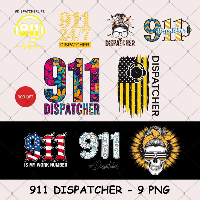 911 Dispatcher Png Bundle - Etsy