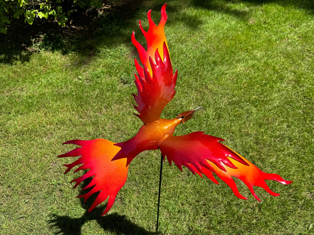 Metal Phoenix Sculpture - Etsy