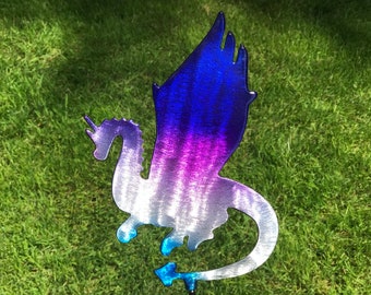 Metal Dragon Yard Stake, Garden Art, Mythical, Halloween, Fairies ...