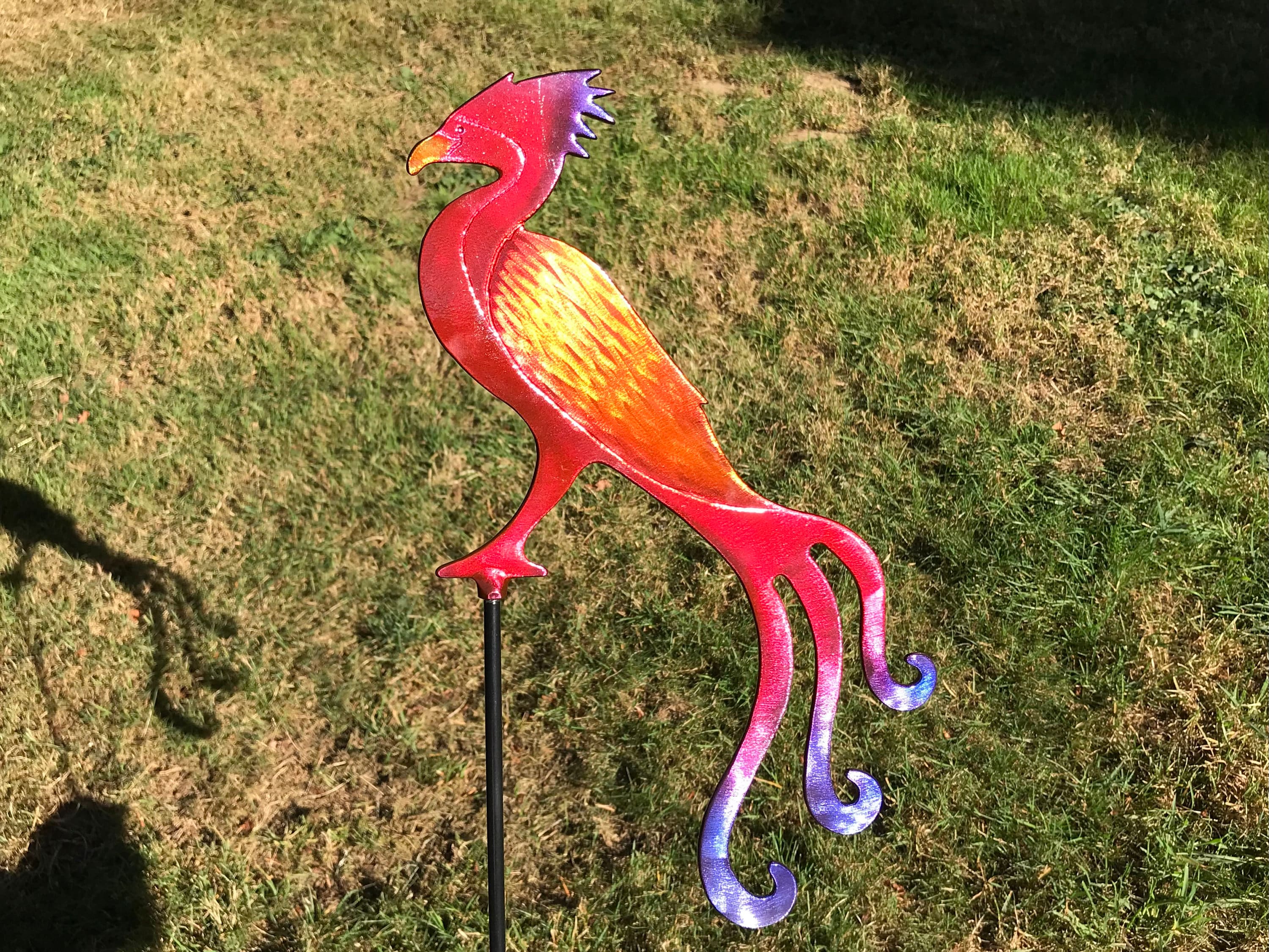 Metal Phoenix Lawn Stake - Etsy