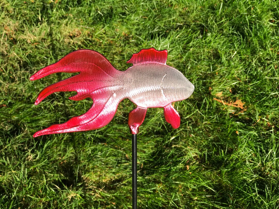 Goldfish Lawn Stake - Etsy