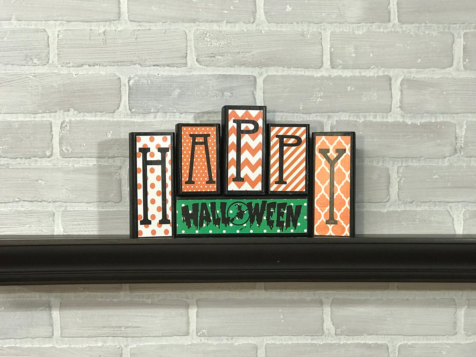Happy Halloween Block Set, Happy Thanksgiving, Merry Christmas ...