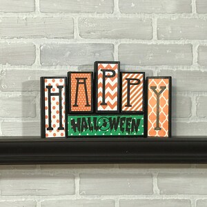 Happy Halloween Block Set, Happy Thanksgiving, Merry Christmas ...