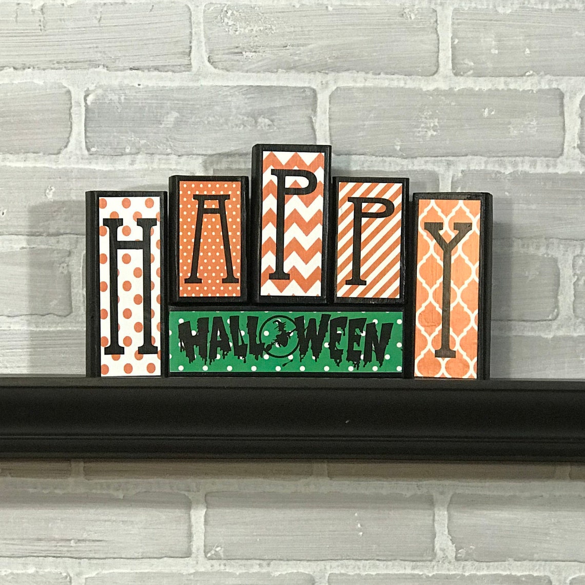 Happy Halloween Block Set, Happy Thanksgiving, Merry Christmas ...