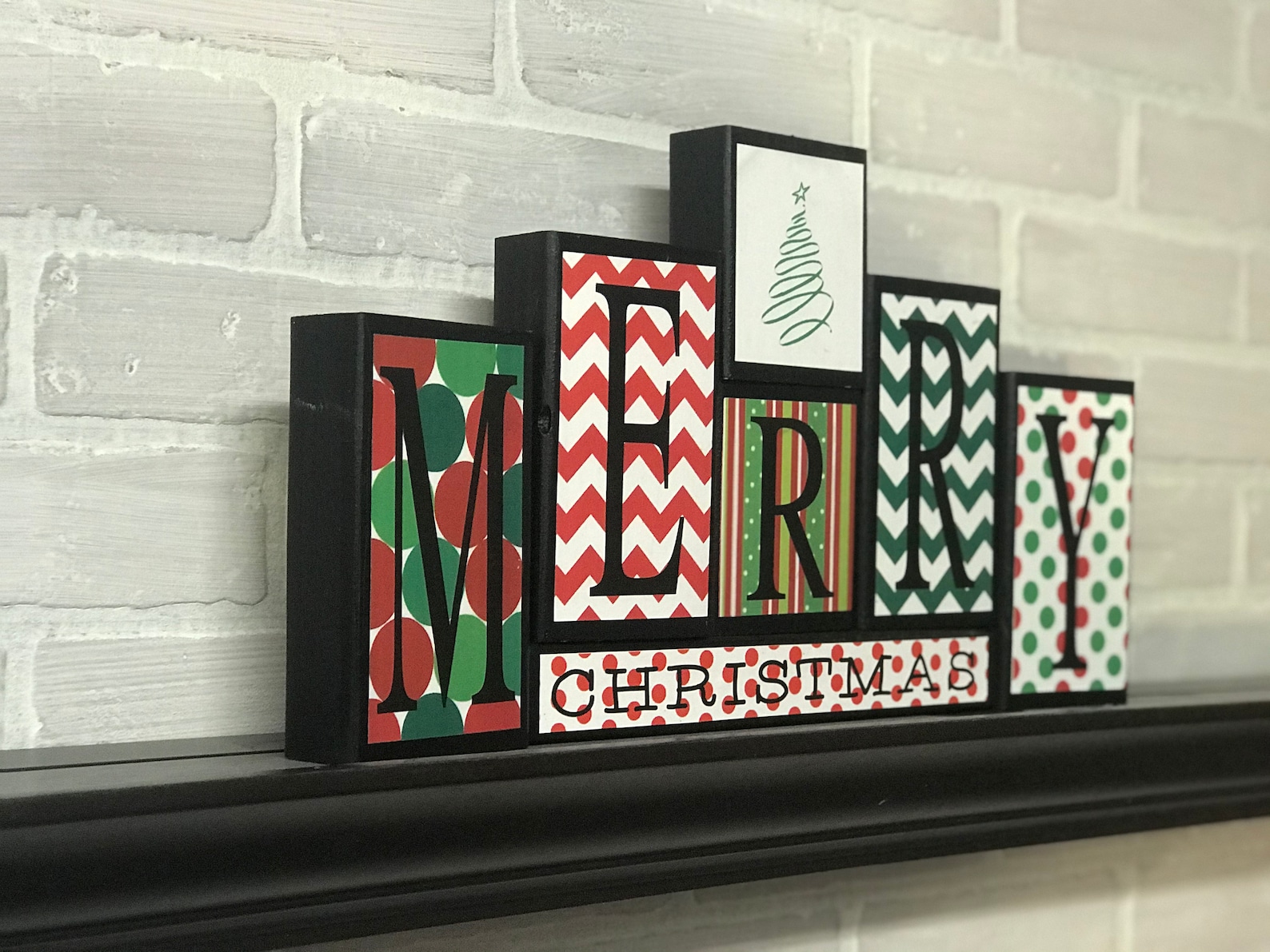 Reversible Wooden Blocks. Merry Christmas, Gobble Til You Wobble ...