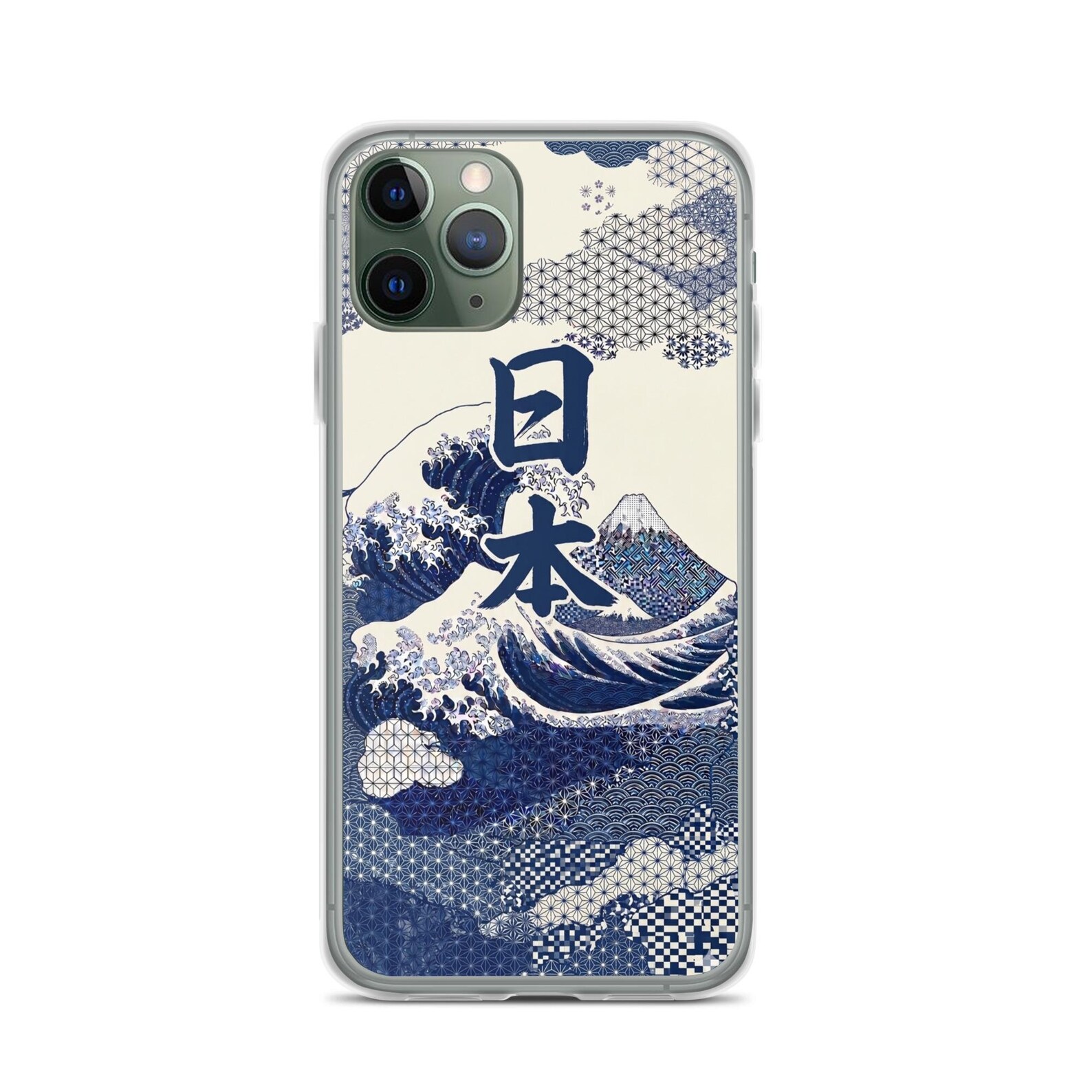 Japanese Waves and Mount Fuji Pattern iPhone Case | Ukiyo-e Style ...