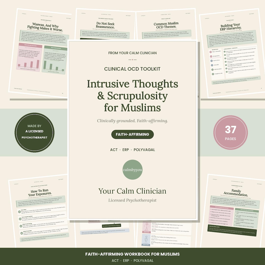 Muslim OCD Workbook | Scrupulosity, Waswas & Intrusive Thoughts | ACT ...