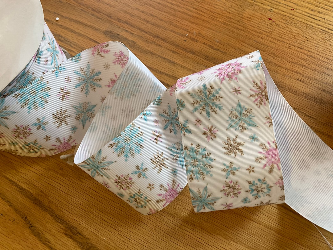 3 Inch Christmas Ribbon Snow Flake Ribbon - Etsy