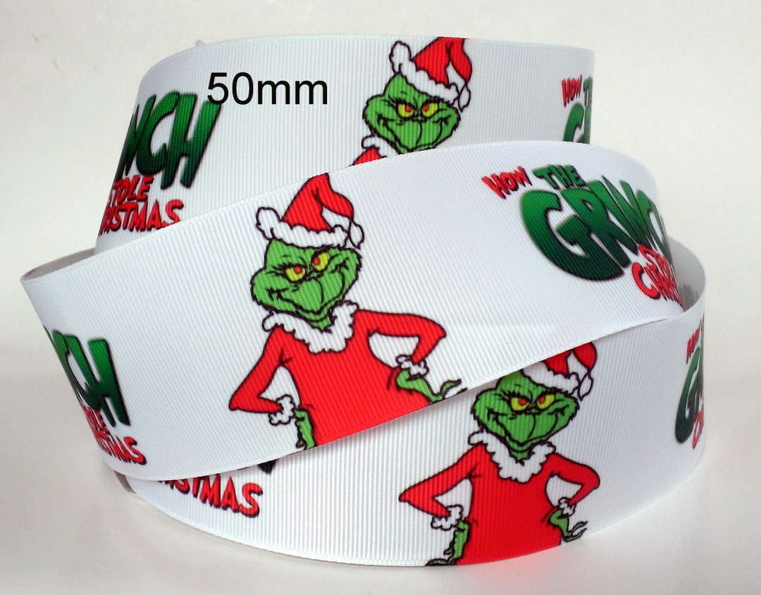 1 Yard GROSGRAIN Ribbon Grinch Ribbon 2inch(50mm) Christmas Ribbon - Etsy
