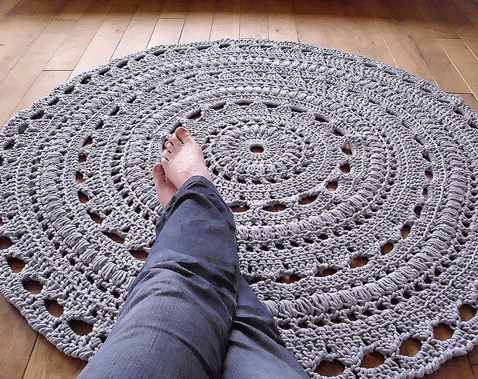 CUSTOM ORDER for Kate Handmade Chunky Crochet Mega Doily Rug - Etsy