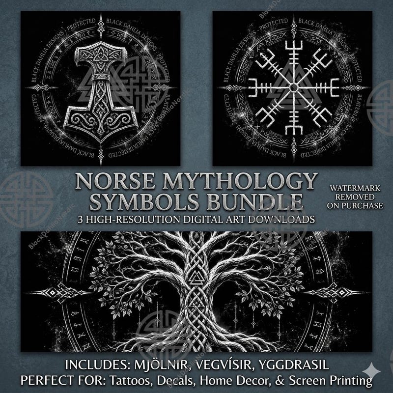 Norse Mythology Tattoos - Etsy