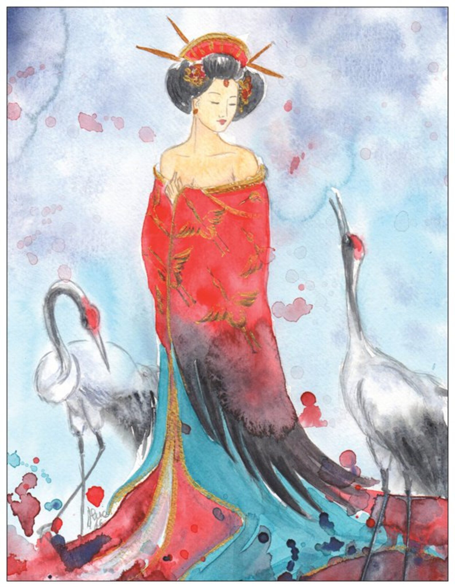 The Crane Wife Postcard - Etsy