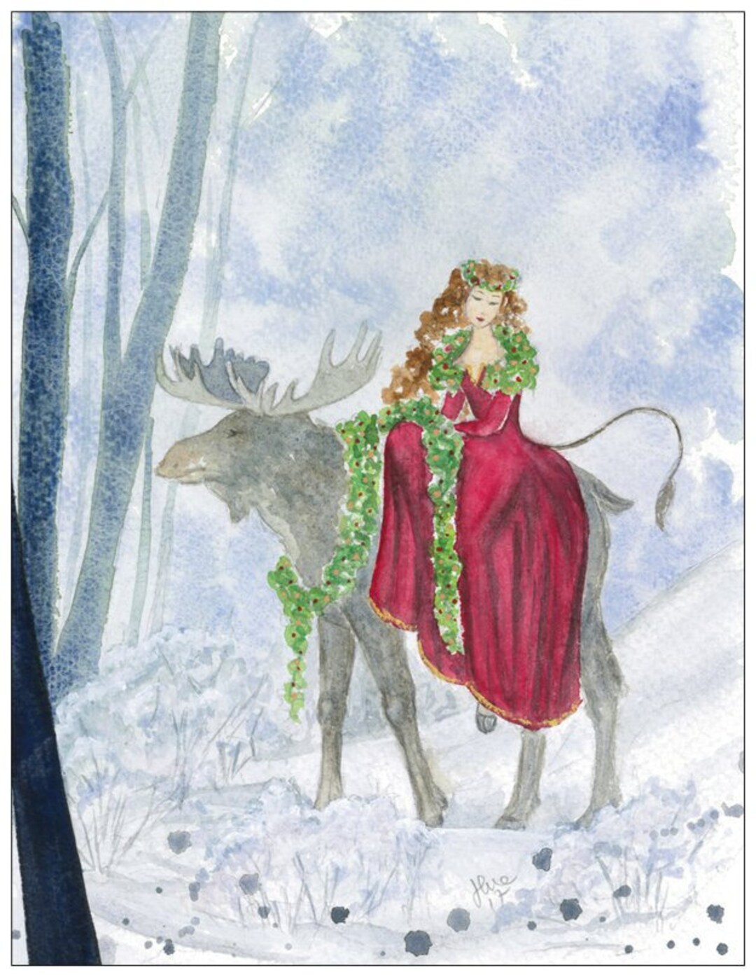 Huldra Original Watercolour - Etsy