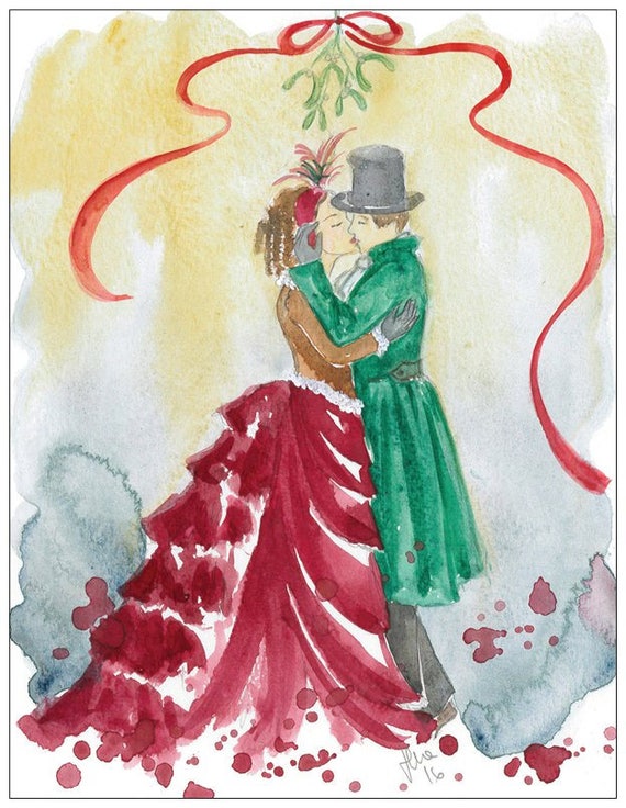 The Legend of the Mistletoe Original Watercolour | Etsy