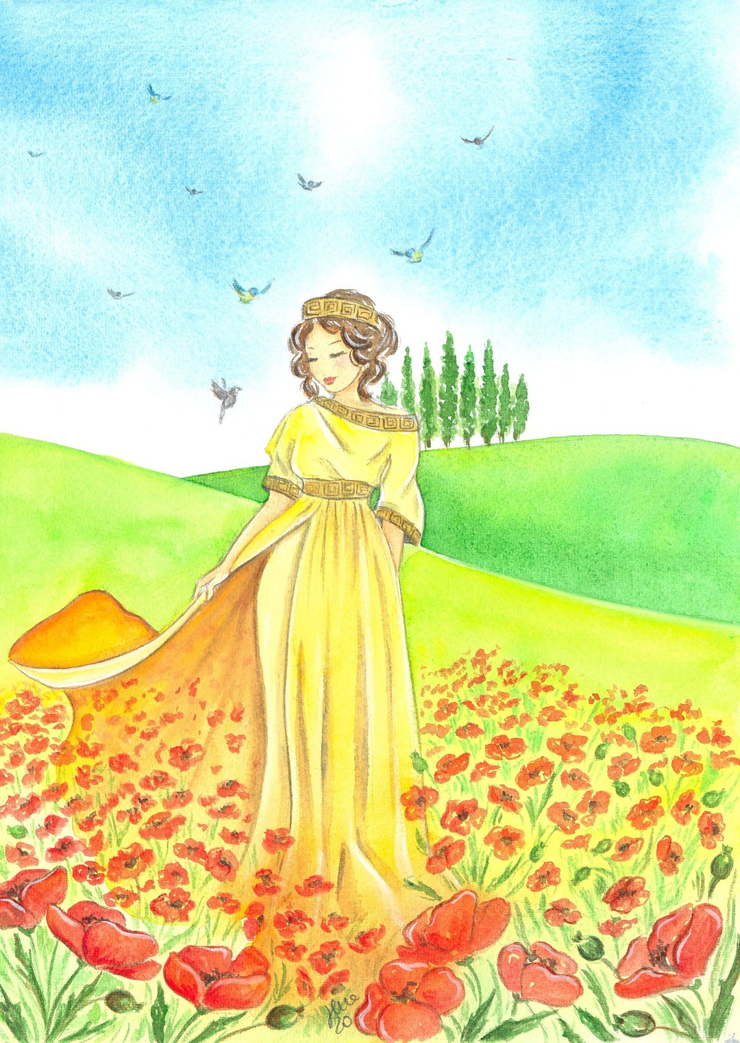 Maia Original Watercolour - Etsy