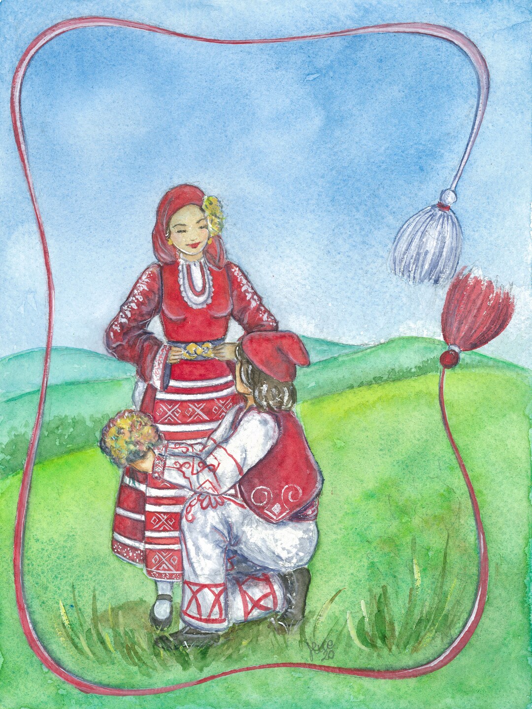 Martenitsa Original Watercolour - Etsy