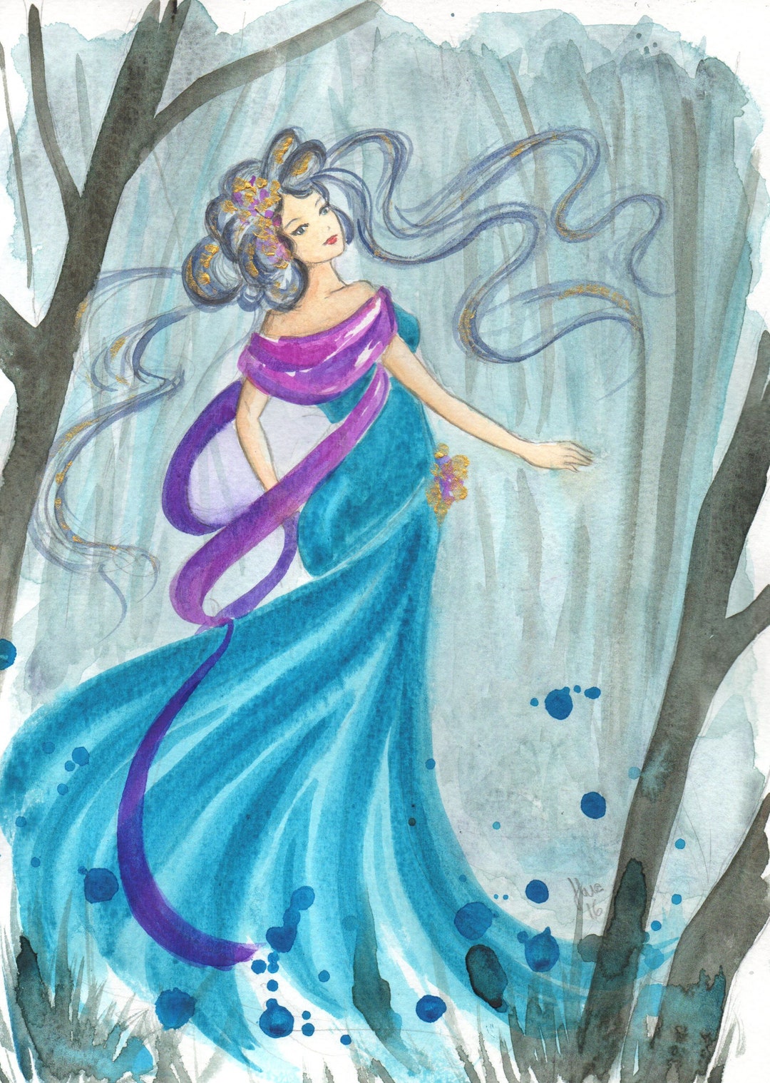 Dryad Original Watercolour - Etsy