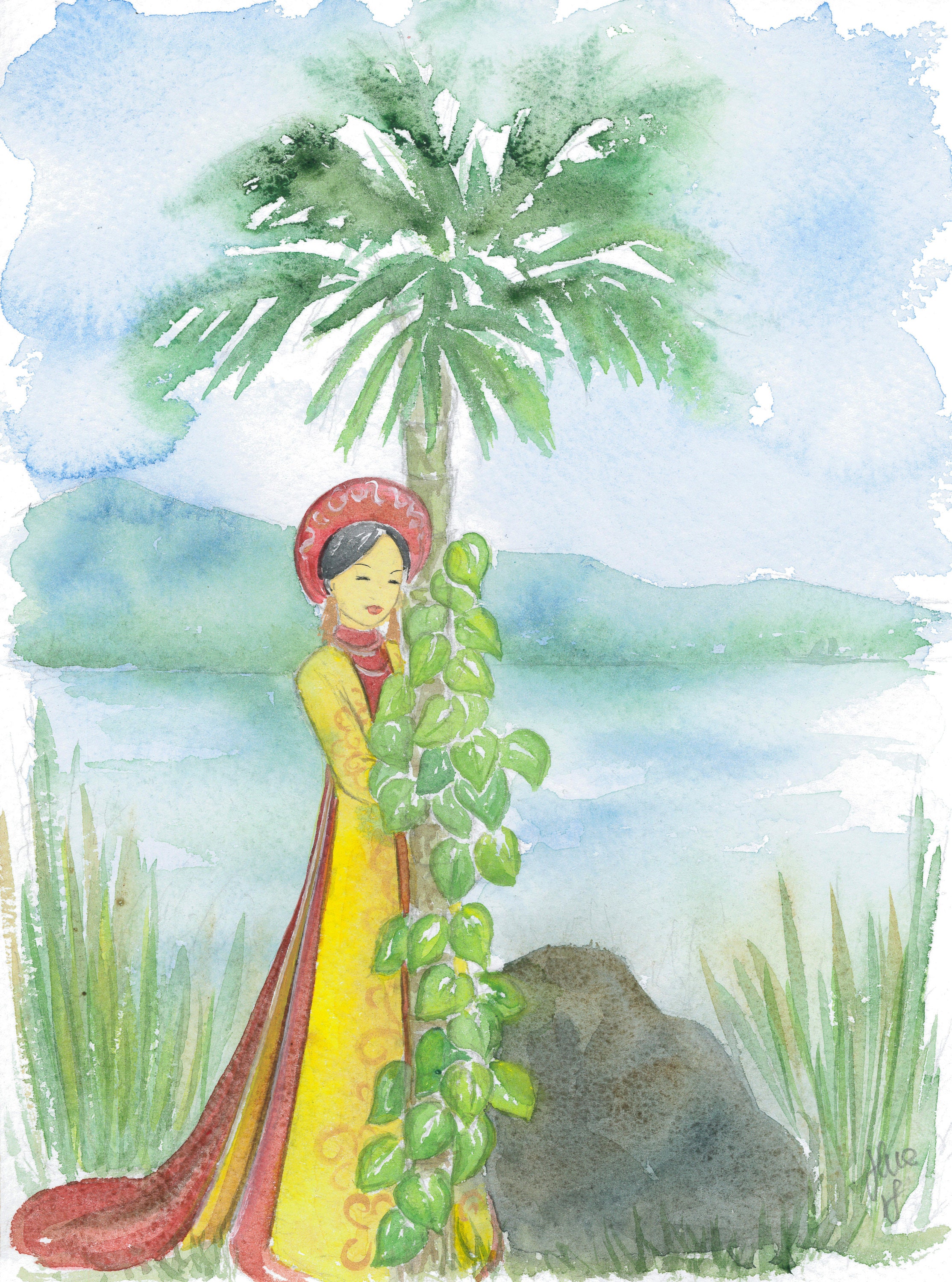 The Legend of Areca Tree and Betel Nuts vietnam Original | Etsy