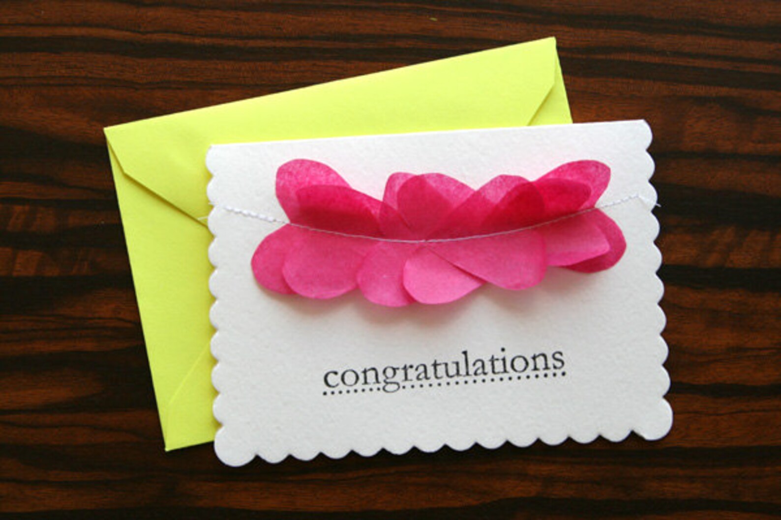 Handmade Congratulations Card (blank Card) Wispy Hot Pink Fuchsia Hearts Flutter Design - Etsy