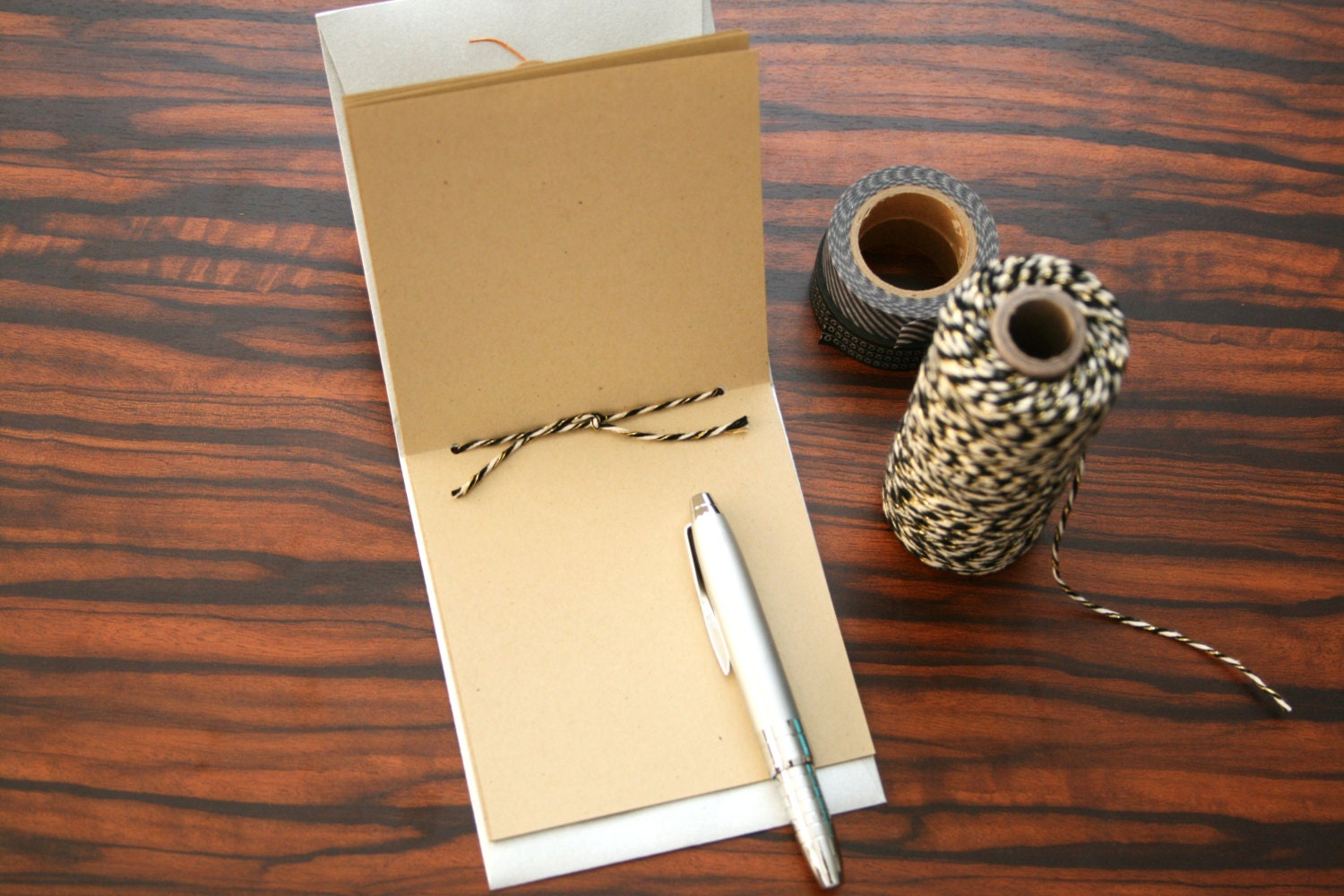 Handmade Mini Notebook: Button & String Envelope Pocket Travel | Etsy