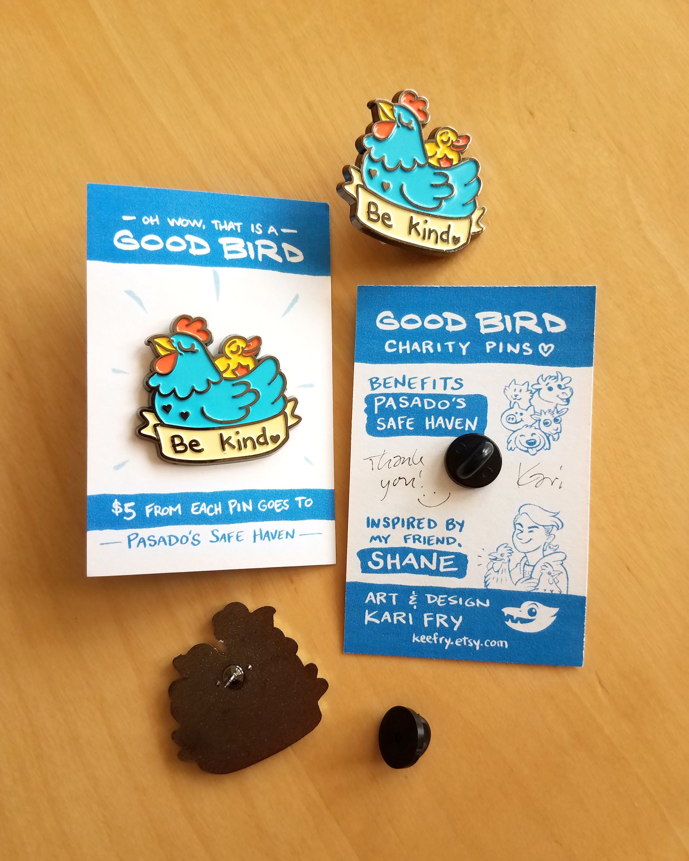 Be Kind GOOD BIRD Charity Pin - Etsy