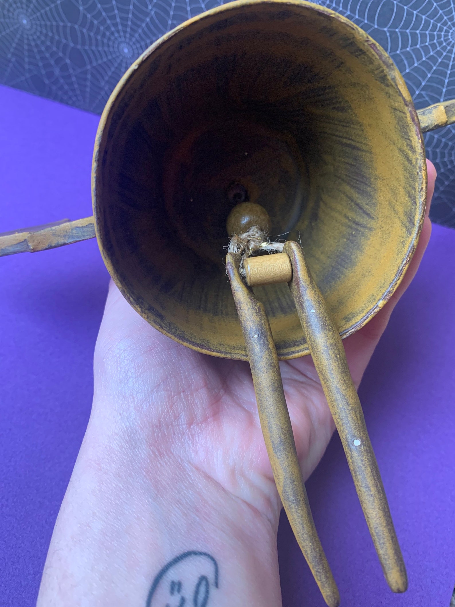 Ceramic Bat Bell Hanging With Beads, Handmade Spooky Cute Decor, Occult ...