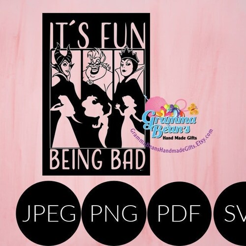 It's Fun Being Bad SVG Pdf Png and Jpeg - Etsy