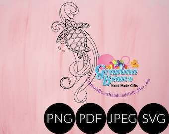 Sea Turtle Svg - Etsy