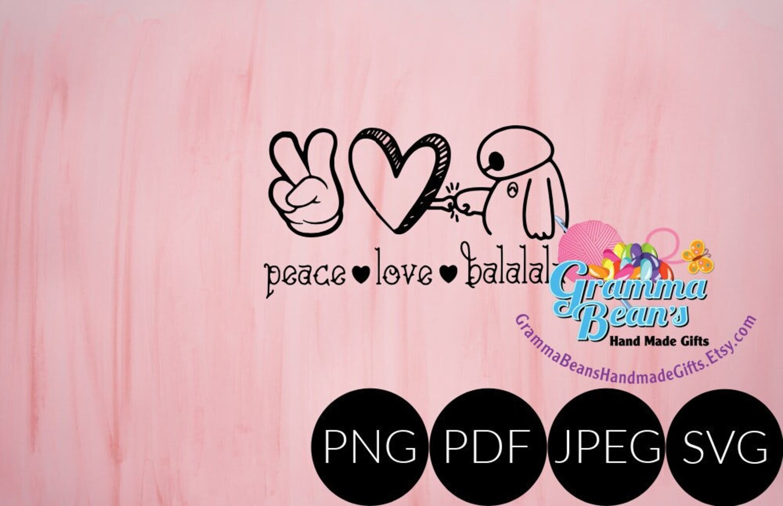 Peace Love Balalala SVG Pdf Png and Jpeg - Etsy Canada