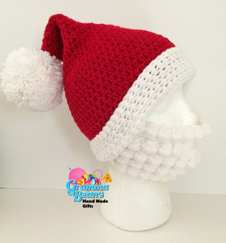 Santa Hat & Beard Pattern - Etsy
