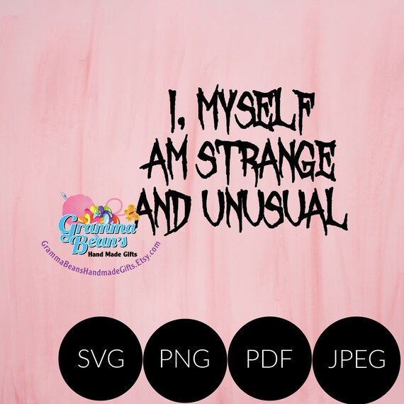 Strange and Unusual SVG Pdf Png and Jpeg | Etsy