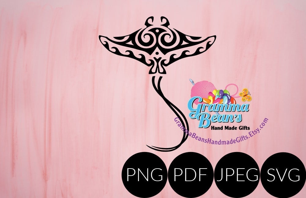 Sting Ray SVG, Pdf, Png and Jpeg - Etsy
