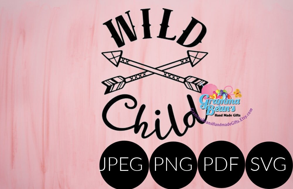 Wild Child SVG Pdf Png and Jpeg | Etsy