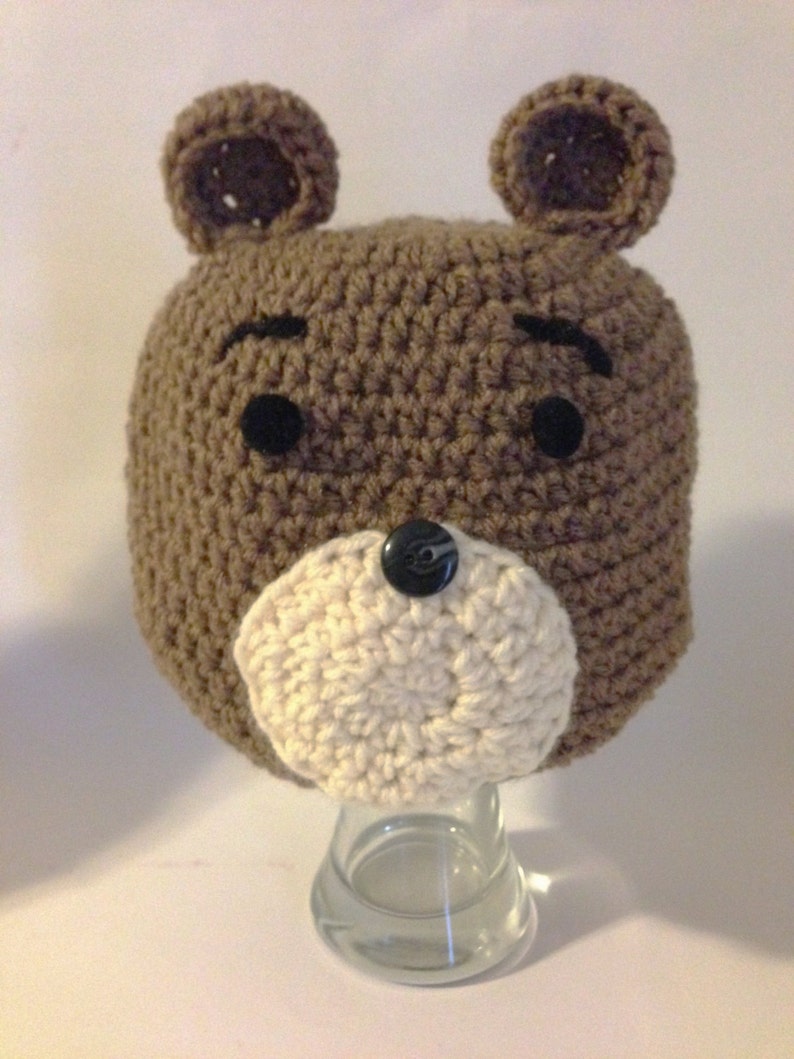 TED E. Bear Crochet Hat Pattern - Etsy