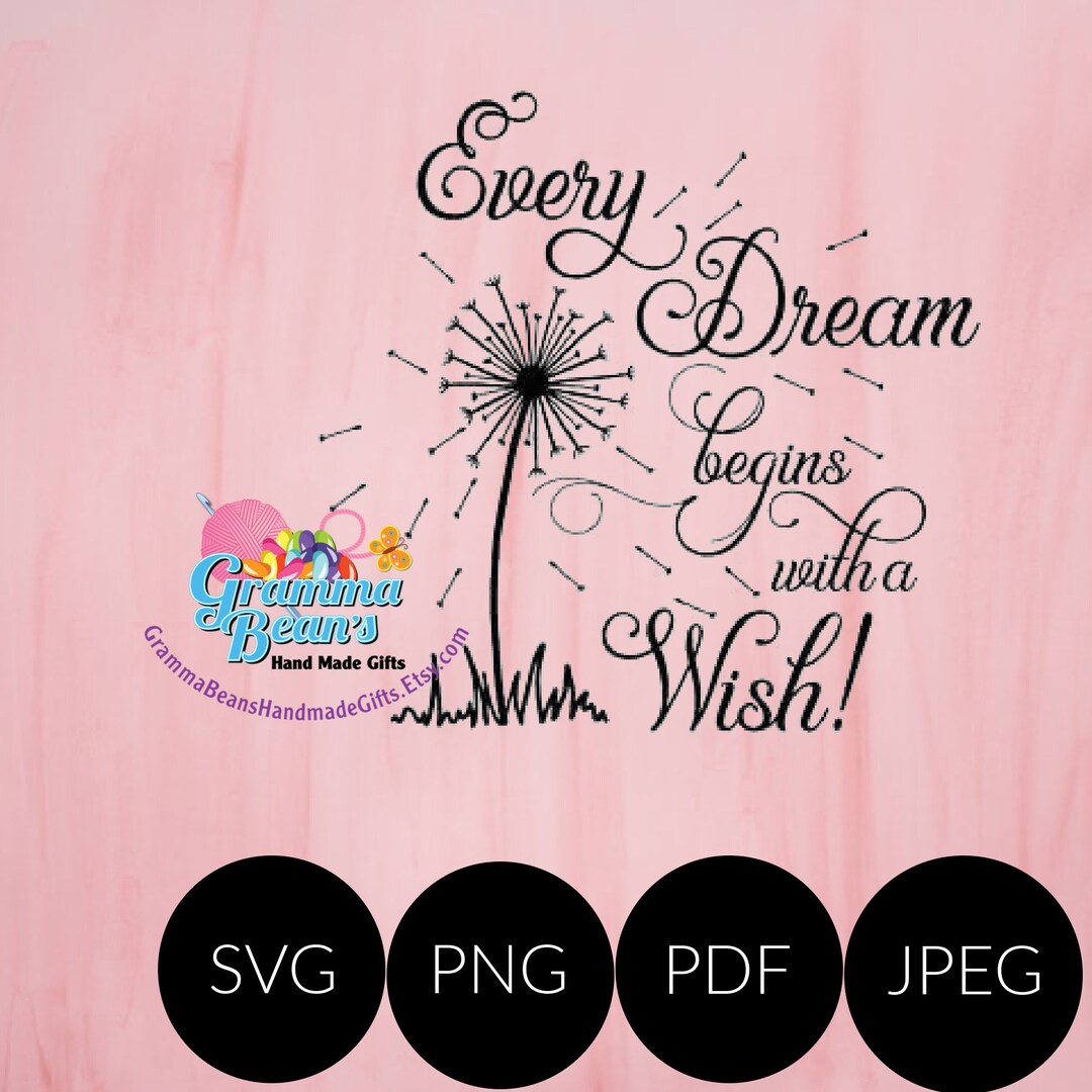 Every Dream SVG, Pdf, Png, and Jpeg - Etsy