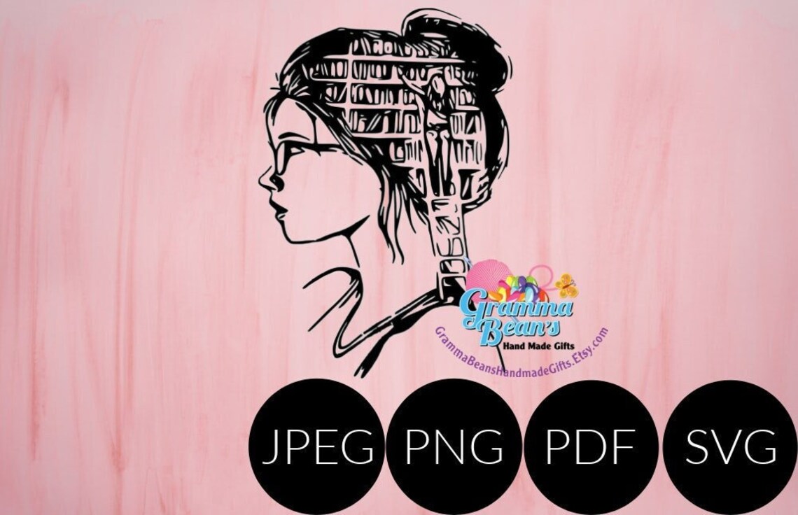 Library Brain SVG Pdf Png and Jpeg - Etsy