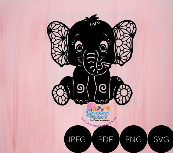 Elephant SVG Pdf Png and Jpeg - Etsy