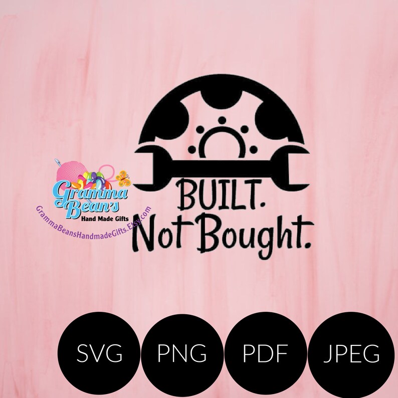 Buy Built Not Bought SVG Pdf Png and Jpeg Online in India - Etsy