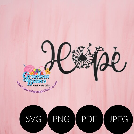 Hope SVG Pdf Png and Jpeg - Etsy