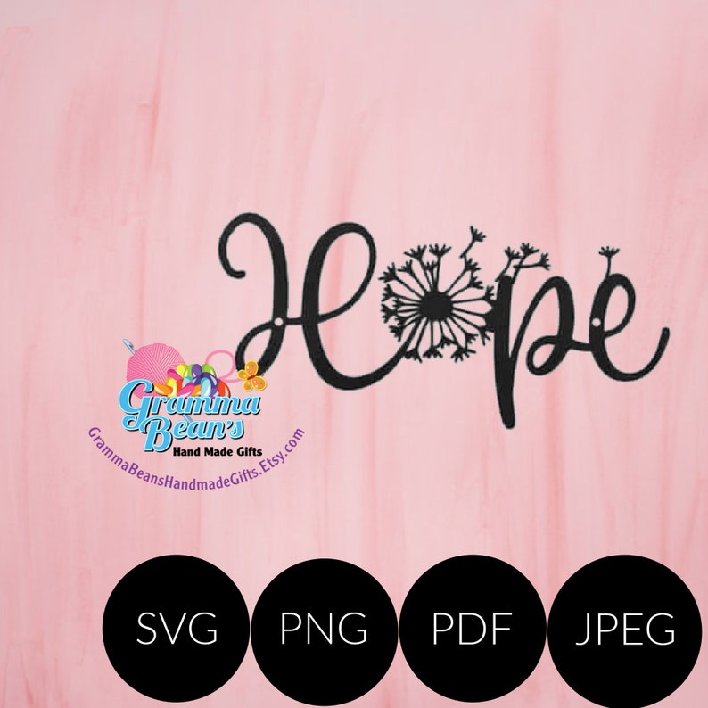 Hope SVG Pdf Png and Jpeg - Etsy